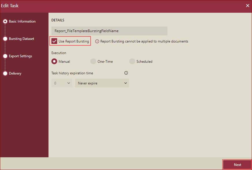 Report Bursting | Wyn Documentation